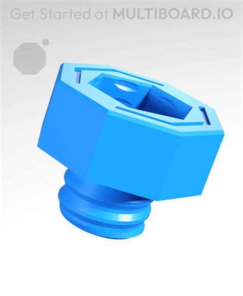 10 Mm Mid Thread Honeycomb Head Small Thread Hole Bolt 3d Model By Multiboard On Thangs