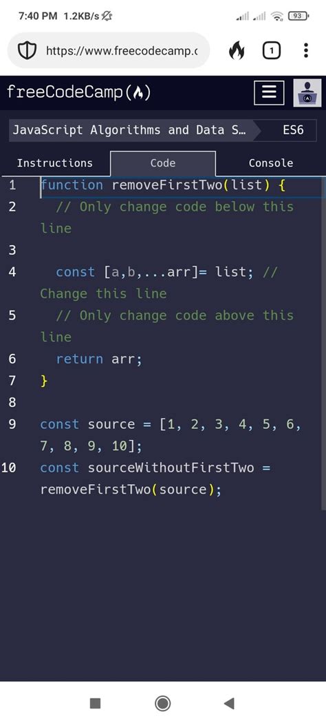 Error Destructuring Array Rlearnjavascript