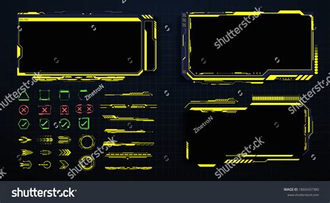Screens Hud Ui Gui Futuristic Interface Stock Vector Royalty Free 1860437380 Shutterstock