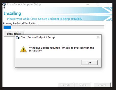 Amp V8 1 7 Install Fail Windows Update Required Cisco Community