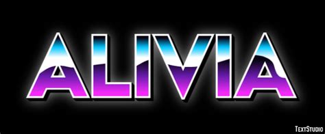 Alivia Text Effect And Logo Design Name