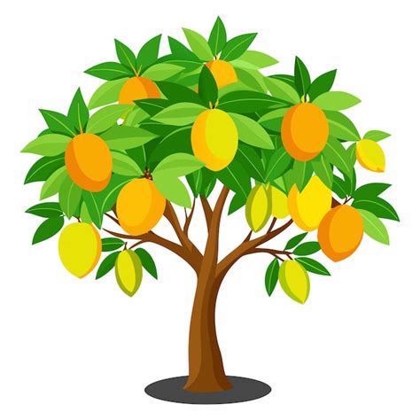 Mango Tree Vector Illustration Premium AI Generated Vector