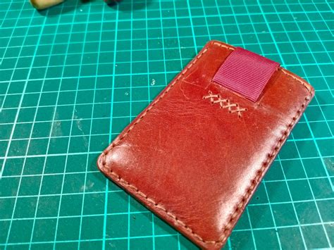 Выкройка кожаный футляр для пропуска кардхолдер под банковскую карту