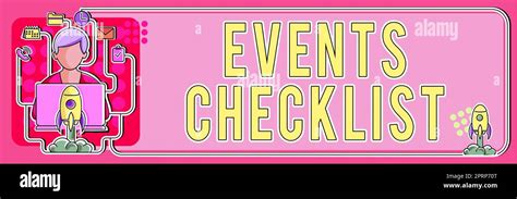 Conceptual Caption Events Checklist Business Concept Invaluable Tool For Successfully Managing