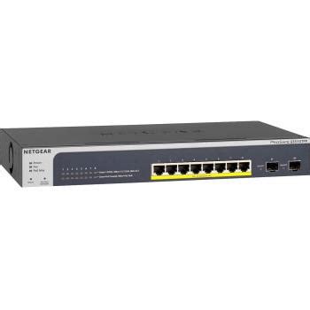 GS510TPP 100NAS Netgear ProSAFE 8 Port PoE Gigabit Smart Managed Switch With 2 SFP Ports