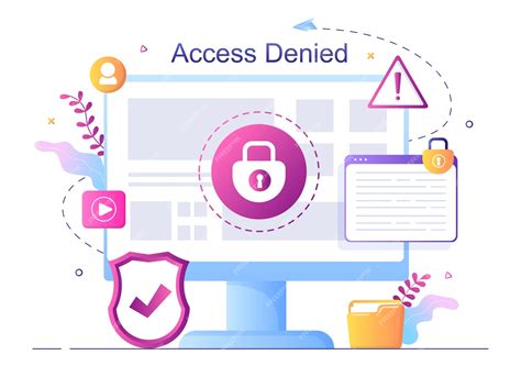 Premium Vector Login Access Denied Vector Illustration System