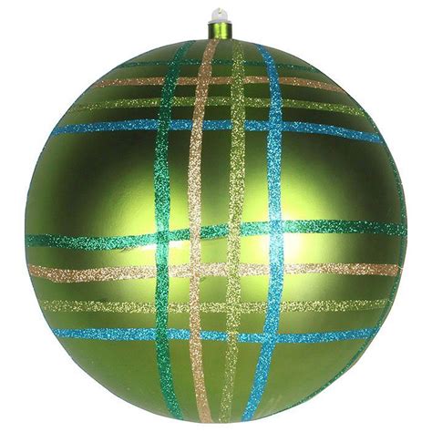 Елочная фигура Шар в клетку 30 см цвет зеленый мульти {502 274} купить цены отзывы