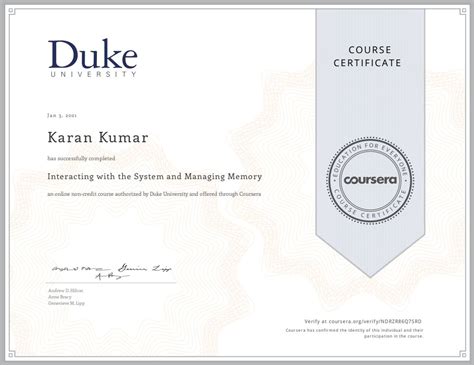 Karan Kumar On Linkedin Interacting With The System And Managing Memory Course Completion On…