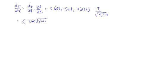solved a vector function 𝐫 t and scalar function t f τ are given