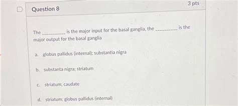 Solved Question 83 ﻿ptsthe Is The Major Input For The Basal