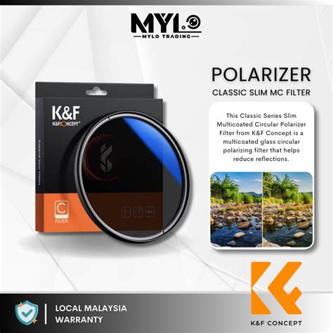 Kandf Classic Series Slim Mc Cpl Filter Anti Fungus Blue Coated Japan