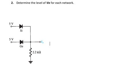 Solved 2 Determine The Level Of Vo For Each Network Chegg Com