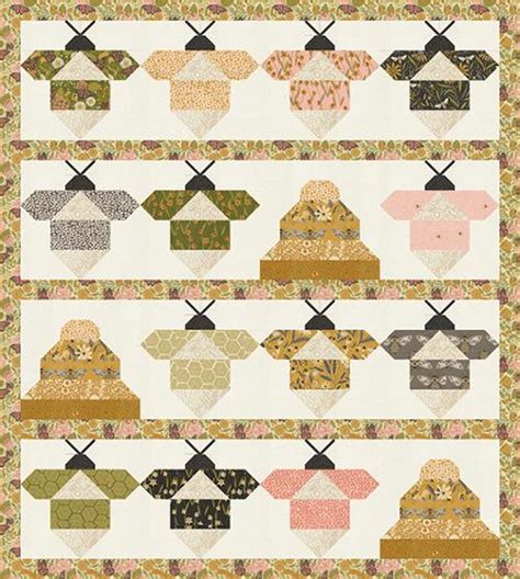 Busy Bees Quilt Kit Featuring Bee Garden Fabric By Gingiber For Moda Etsy