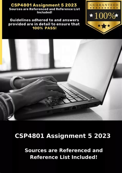 Assignment 6 Answers For Csp4801 Psychology Of Education 2023 Sources