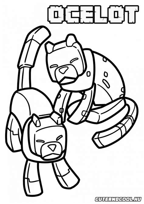 Раскраски Кошка Из Майнкрафта 28 фото