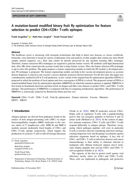 A Mutation Based Modified Binary Fruit Fly Optimization For Feature