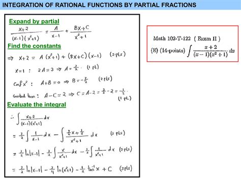 integration of rational functions by partial fraction ppt