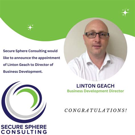 Secure X On Linkedin Secure Sphere Consulting Is Pleased To Announce The Appointment Of Linton