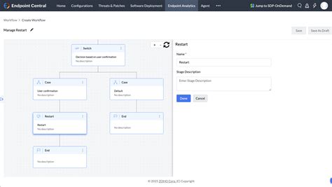 Workflow ManageEngine Endpoint Central