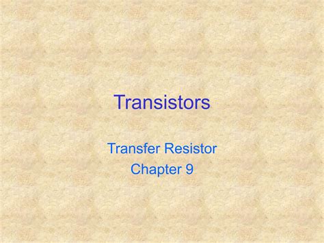 Transistorsppt