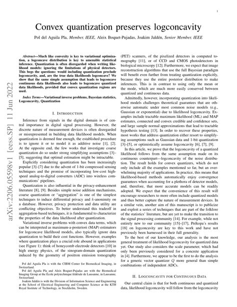 Pdf Convex Quantization Preserves Logconcavity