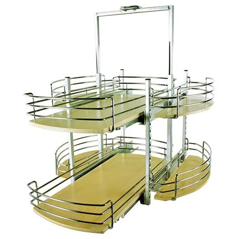 KNAPE AND VOGT KV SDS FR28 BOX1FN 28in Wood Full Circle Lazy Susan Drawer System Birch Shelves