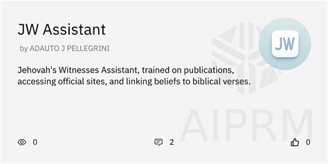 Gpt Jw Assistant By Adauto J Pellegrini Aiprm For Chatgpt