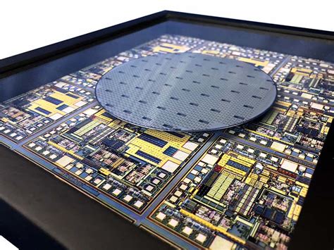 Silicon Wafer With Computer Chips 5 Inch Scsi Terminators Chipscapes