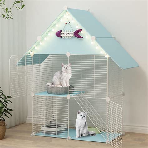 Cat Cages Indoor With Roof And Door Cat Playpen Cat Pen