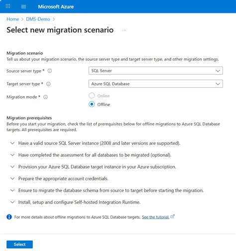 チュートリアル Sql Server を Azure Sql Database に移行する オフライン Azure Database