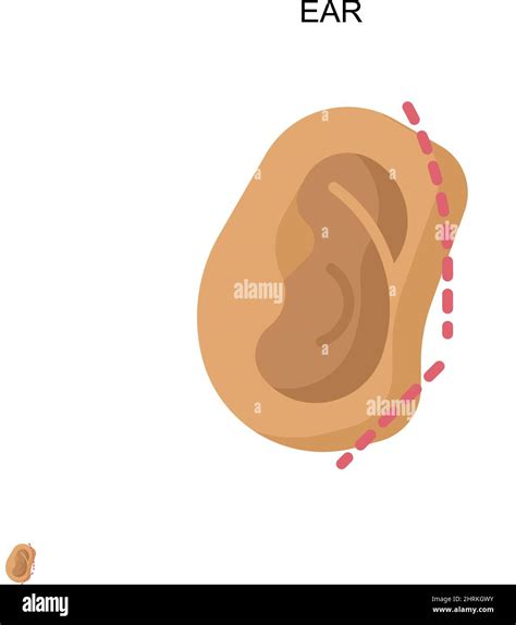 Ear Simple Vector Icon Illustration Symbol Design Template For Web Mobile Ui Element Stock