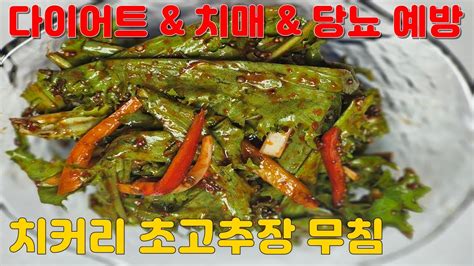 치커리 홍시 초고추장 무침 식이섬유 칼륨 칼슘 각종 무기질 비타민이 풍부해 비만 각종 성인병 예방 다이어트 소화