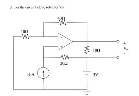 solved 3 for the circuit below solve for vo