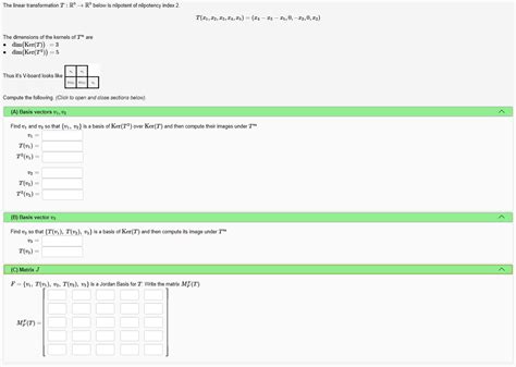Solved The Linear Transformation T R³ R³ Below Is Nilpotent