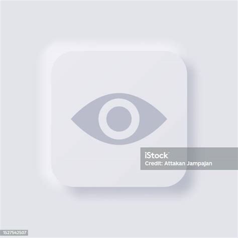 아이 오프너 버튼 아이콘 웹 디자인 응용 프로그램 Ui 등을 위한 White Neumorphism 소프트 Ui 디자인 버튼 벡터 3차원 형태에 대한 스톡 벡터 아트 및 기타