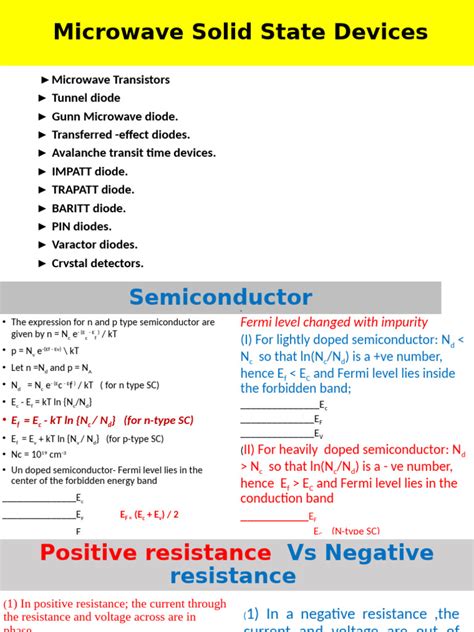 Microwave Solid State Devices Overview Pdf Diode Amplifier