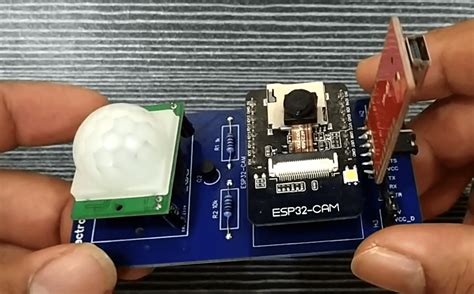 motion triggered telegram alert device with esp32 camera electronics