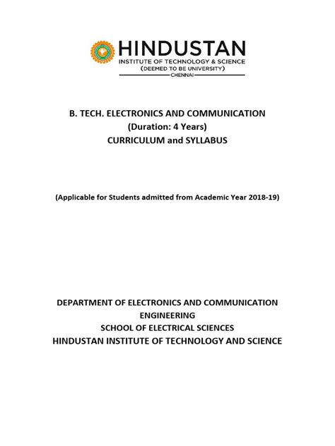 Ece Curriculum And Syllabus Cbcs 2018 R Ff73baabe2 Pdf Technical