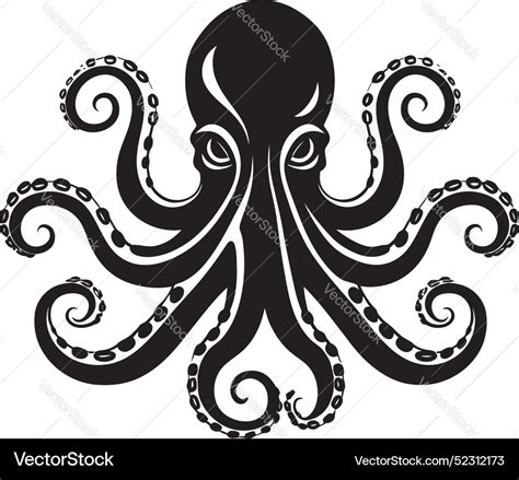 Inkwell Vision Logo Tidal Tempest Black Icon Vector Image