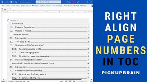 How To Add Serial Number In Table Of Contents In Word Templates