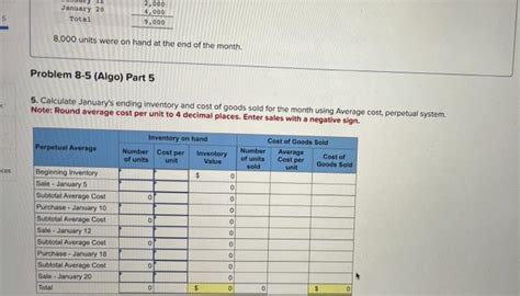 solved required information problem 8 5 algo various