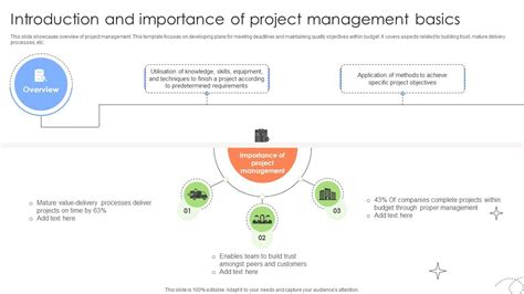Executing And Monitoring Project Introduction And Importance Of Project Pm Ss V