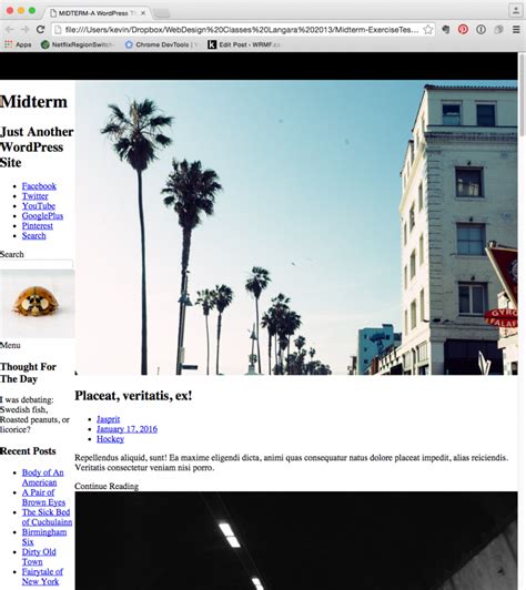 midterm wordpress mockup exercise solution part one—structure wrmf