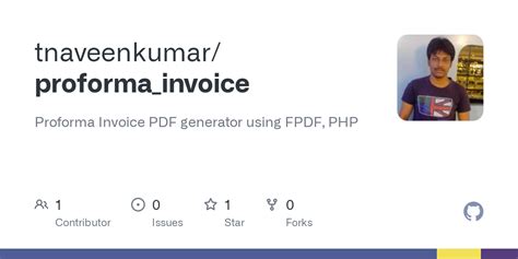 GitHub Tnaveenkumar Proforma Invoice Proforma Invoice PDF Generator