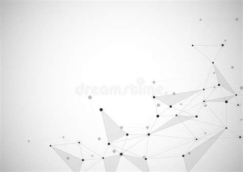 Abstract Connection Background With Lines And Dots Vector Geometric