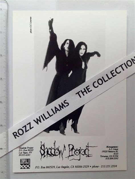 Rozz Williams Owned Shadow Project Shadow Project Press Estate