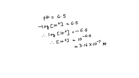 The Ph Of Milk Is About 68 Using The Equation Ph Log H Find The