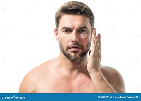 Portrait Of Shirtless Handsome Man Stock Photography Cartoondealer Com