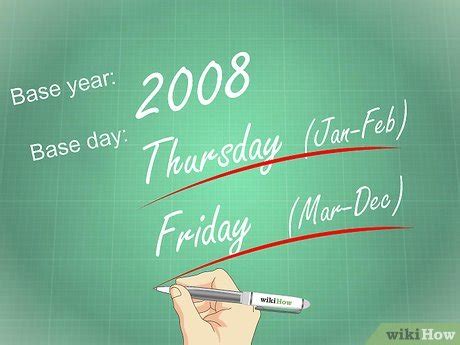 5 Ways To Calculate The Day Of The Week WikiHow