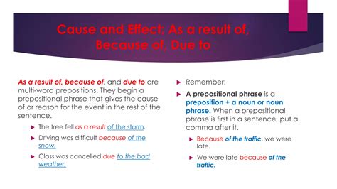 Week 32 Prepositional Phrases Cause And Effect Contrast Pdf